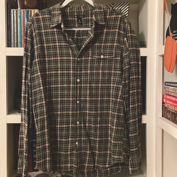GAP | Shirts | Green Flannel Shirt By Gap | Poshmark